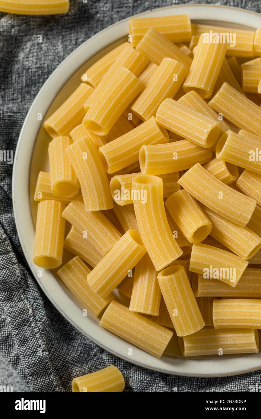 Dry Organic Durum Maccheroni Pasta in a Bowl Stock Photo - Alamy