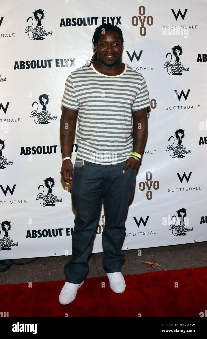 Eddie Lacy arrives at the Pop Up Boosty Bellows at W Scottsdale hosted ...
