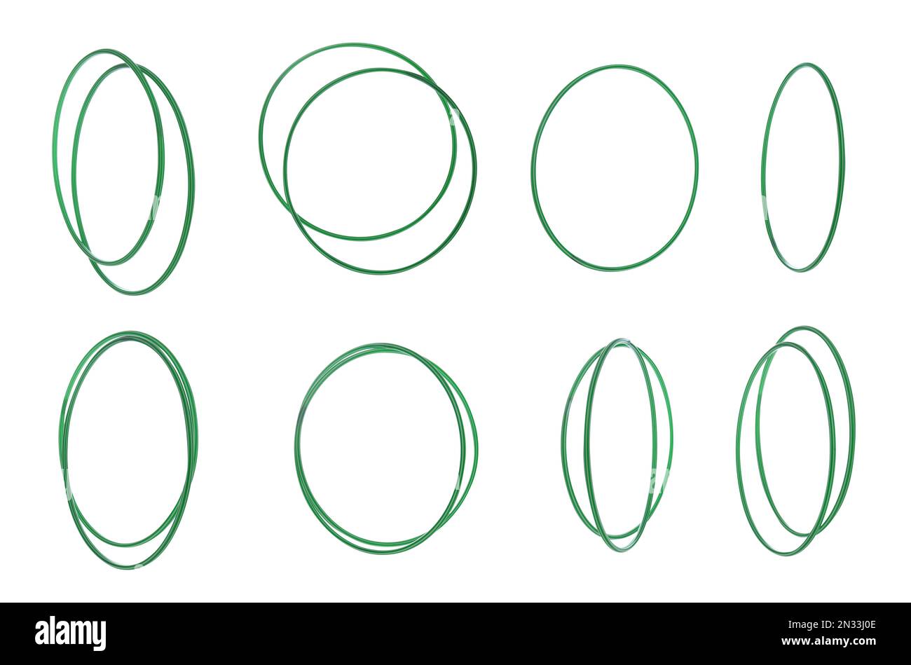 Set of hula hoops isolated on white Stock Photo - Alamy