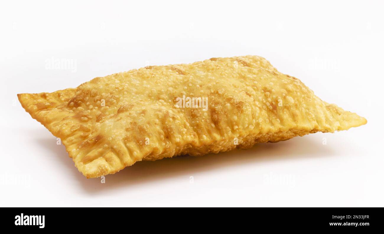 Brazilian pastry, fried dough and stuffed with meat, cheese or shredded ...