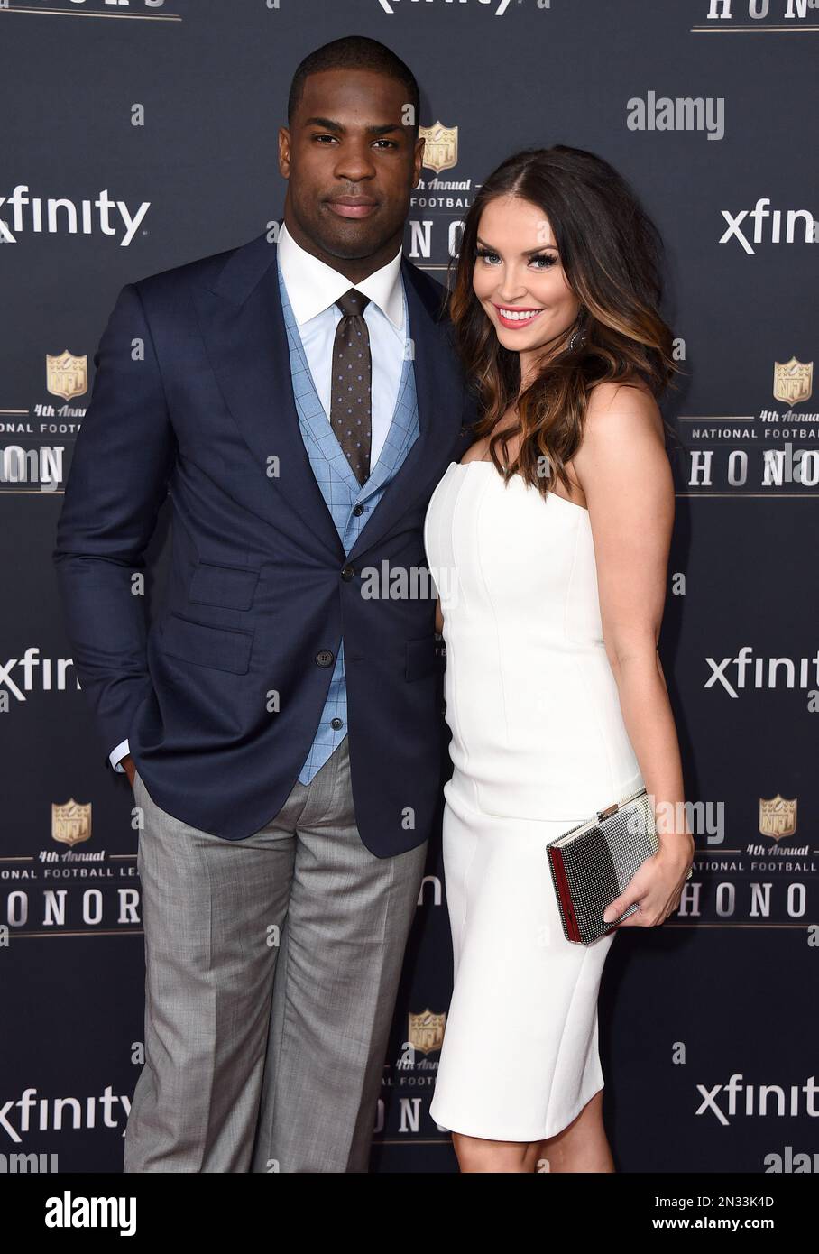 DeMarco Murray, of the Dallas Cowboys, left, and Heidi Mueller arrive ...