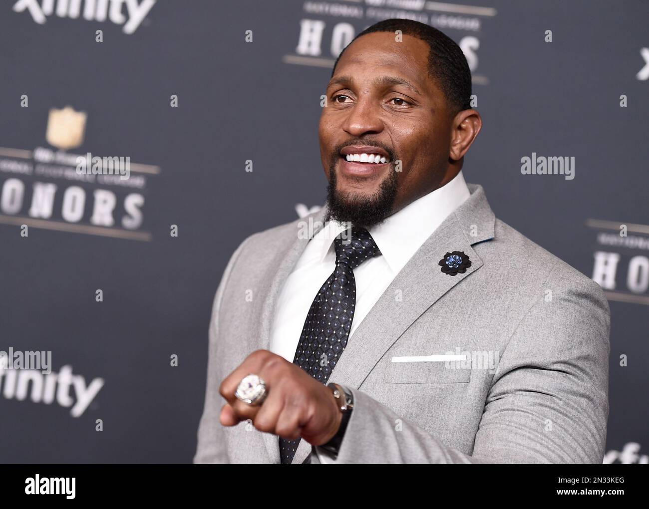 Former NFL player Ray Lewis arrives at the 4th annual NFL Honors at the ...