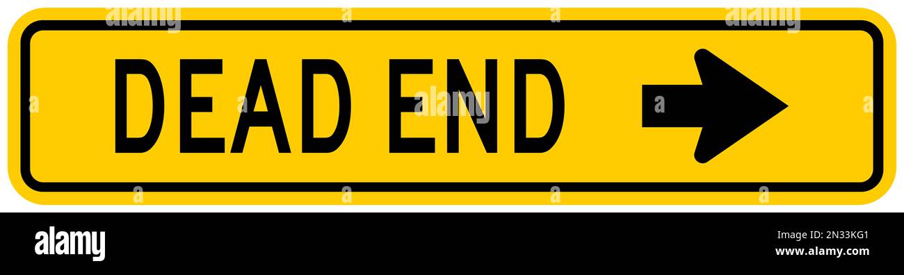 Dead end warning sign Stock Photo - Alamy
