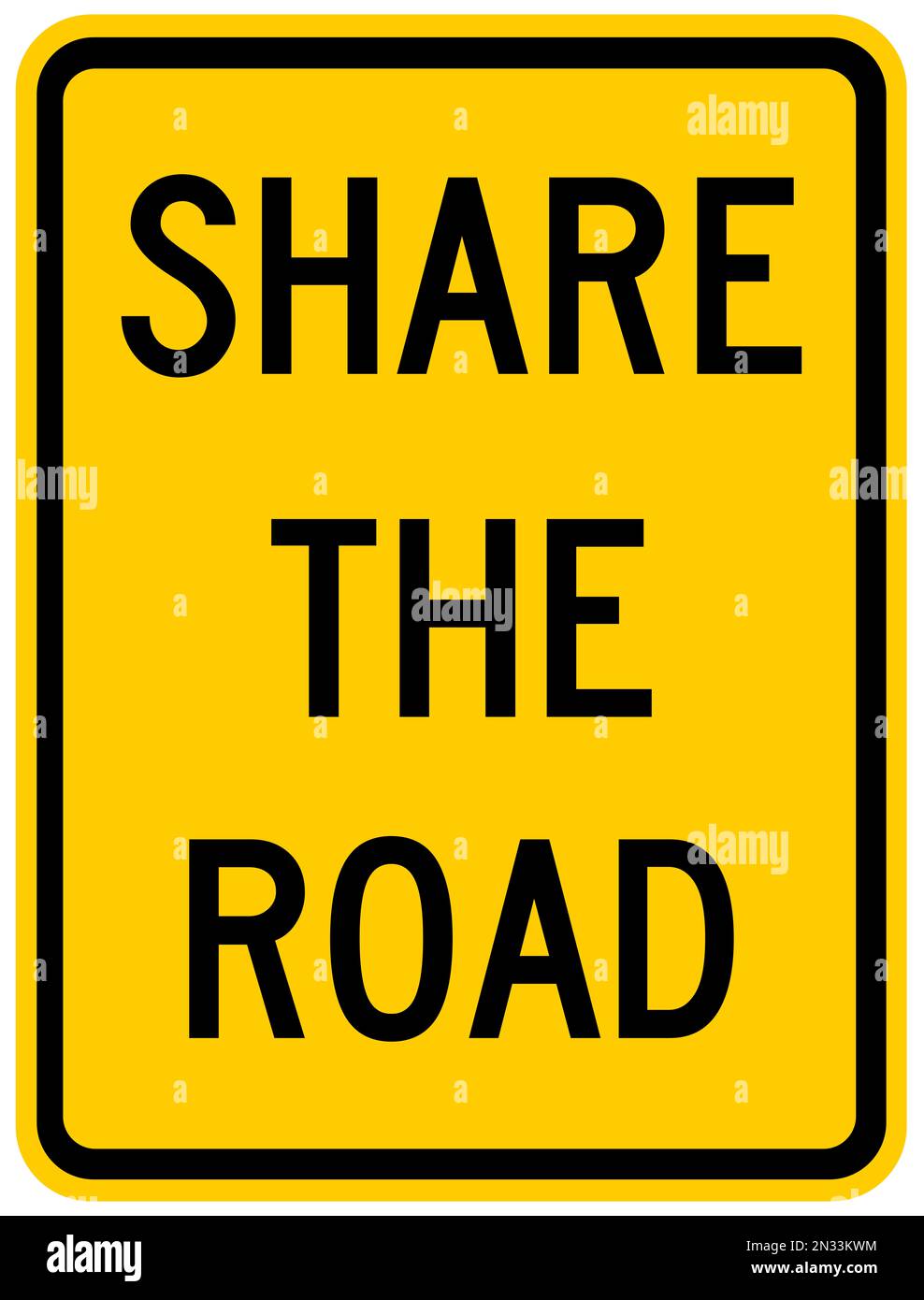 Share the road warning sign Stock Photo - Alamy