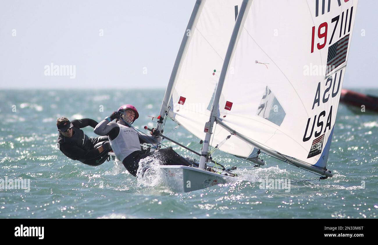 United States' Paige Railey, front, leads New Zealand's Sara Winther in ...