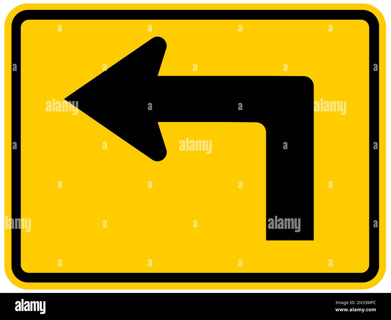 Supplemental advance arrow warning sign Stock Photo - Alamy