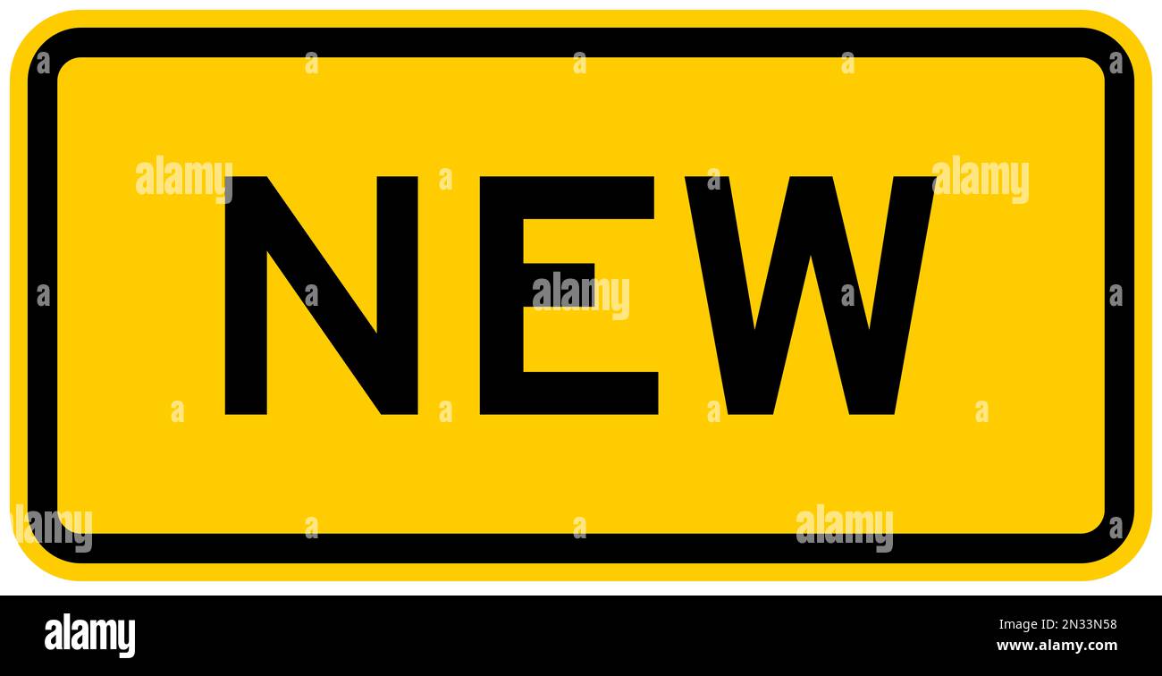 New warning sign Stock Photo - Alamy