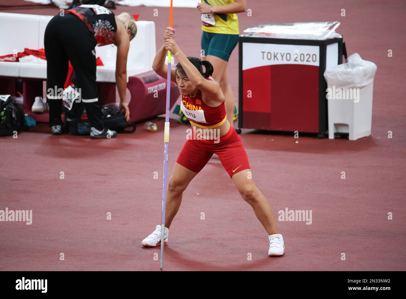 AUG 06, 2021 - Tokyo, Japan: LYU Huihui of China in the Athletics Women ...