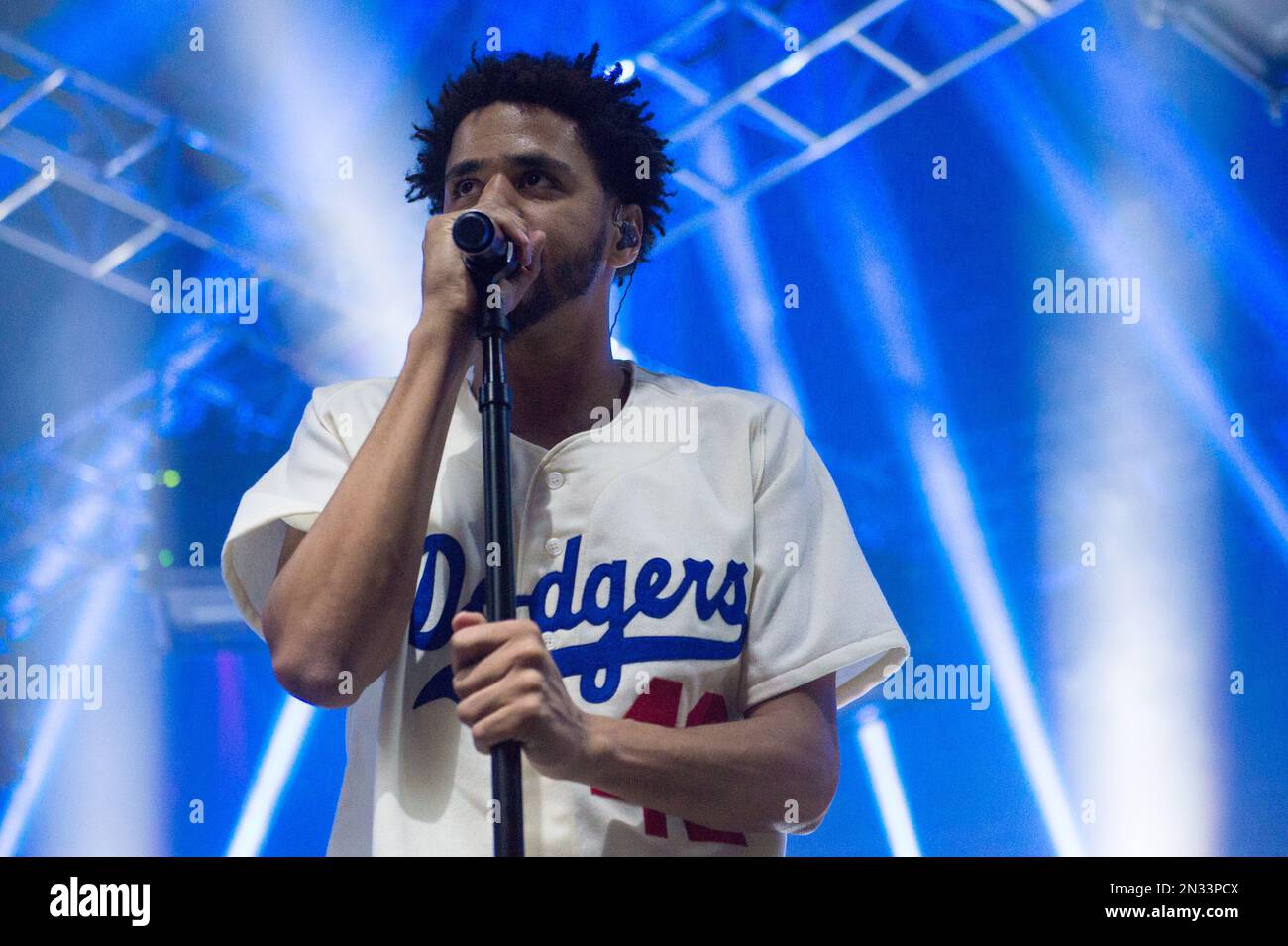 J. Cole performs at the ESPN Super Bowl XLIX Party on Friday, Jan. 30 ...