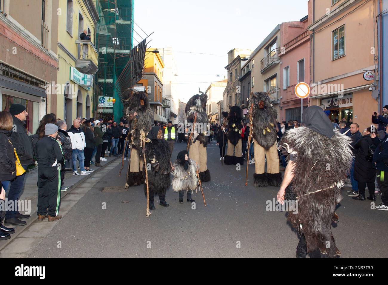02-4-2023 - Italy, Sardinia, Sassari, Carnival in Macomer "Carrasegare ...