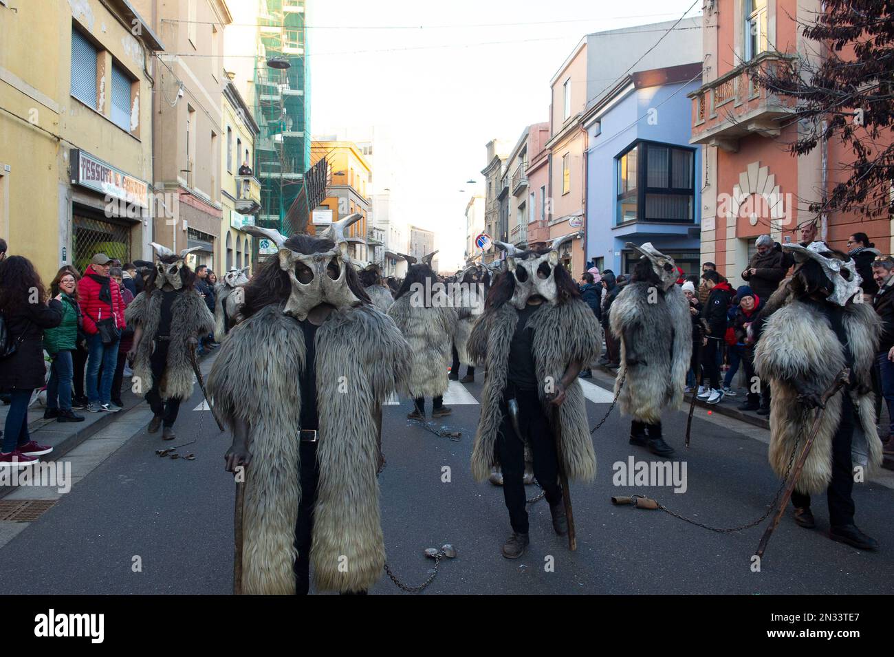 02-4-2023 - Italy, Sardinia, Sassari, Carnival in Macomer "Carrasegare ...