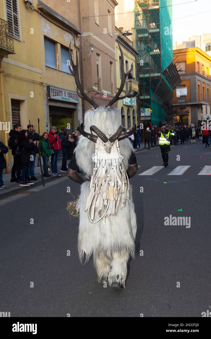 02-4-2023 - Italy, Sardinia, Sassari, Carnival in Macomer "Carrasegare ...