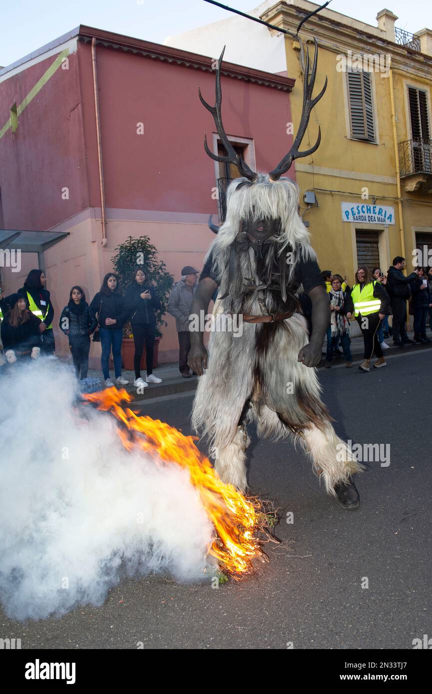02-4-2023 - Italy, Sardinia, Sassari, Carnival in Macomer "Carrasegare ...