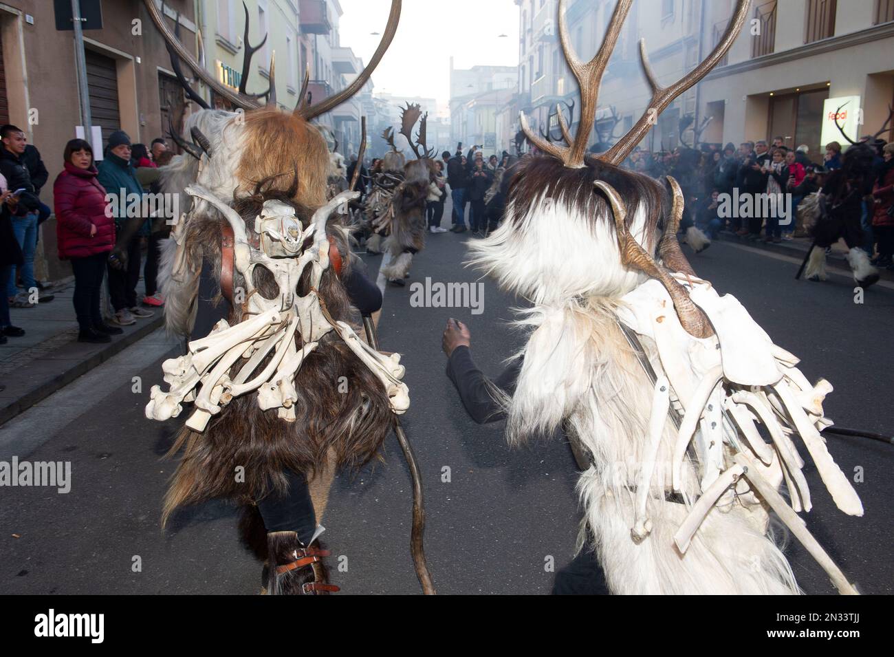02-4-2023 - Italy, Sardinia, Sassari, Carnival in Macomer "Carrasegare ...