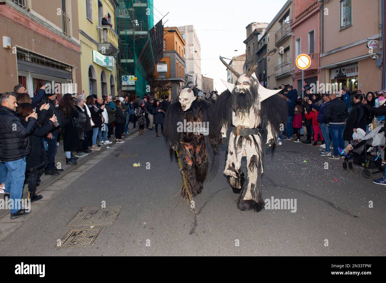 02-4-2023 - Italy, Sardinia, Sassari, Carnival in Macomer "Carrasegare ...
