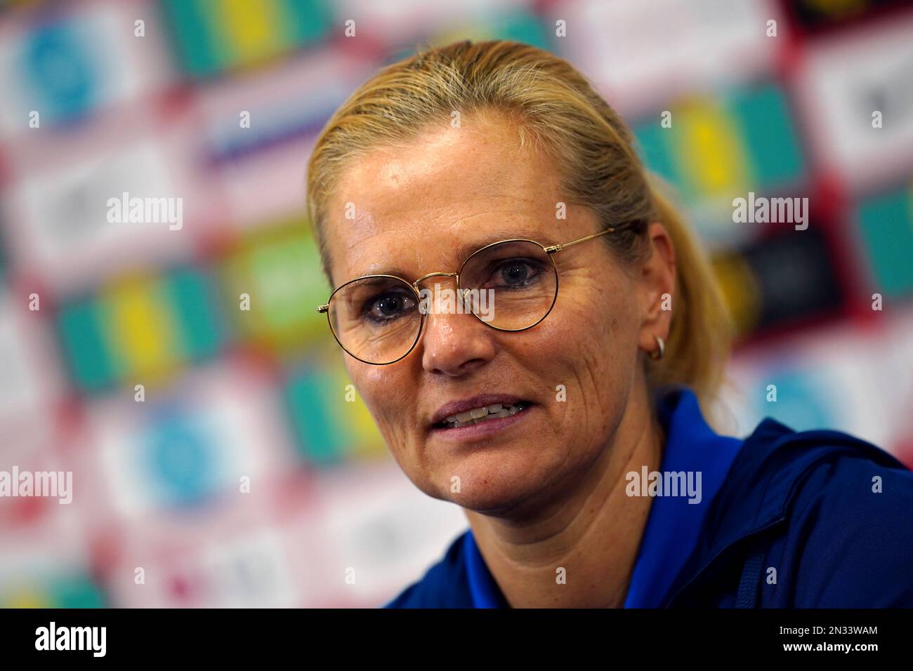 England Manager Sarina Wiegman During A Press Conference At St George