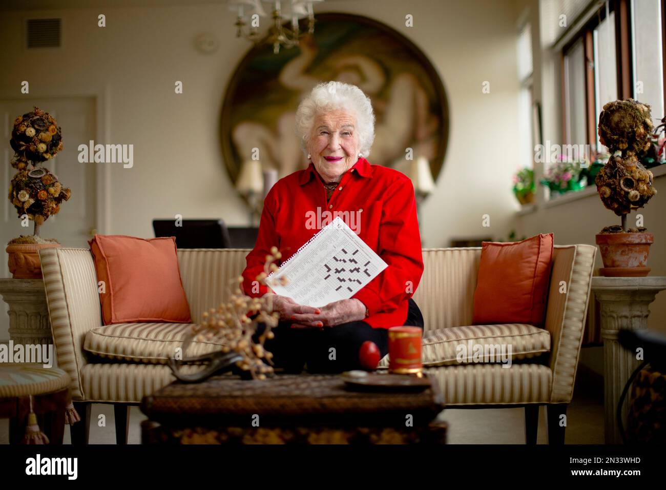 FILE - In this Dec. 31, 2013 file photo, longtime crossword constructor ...