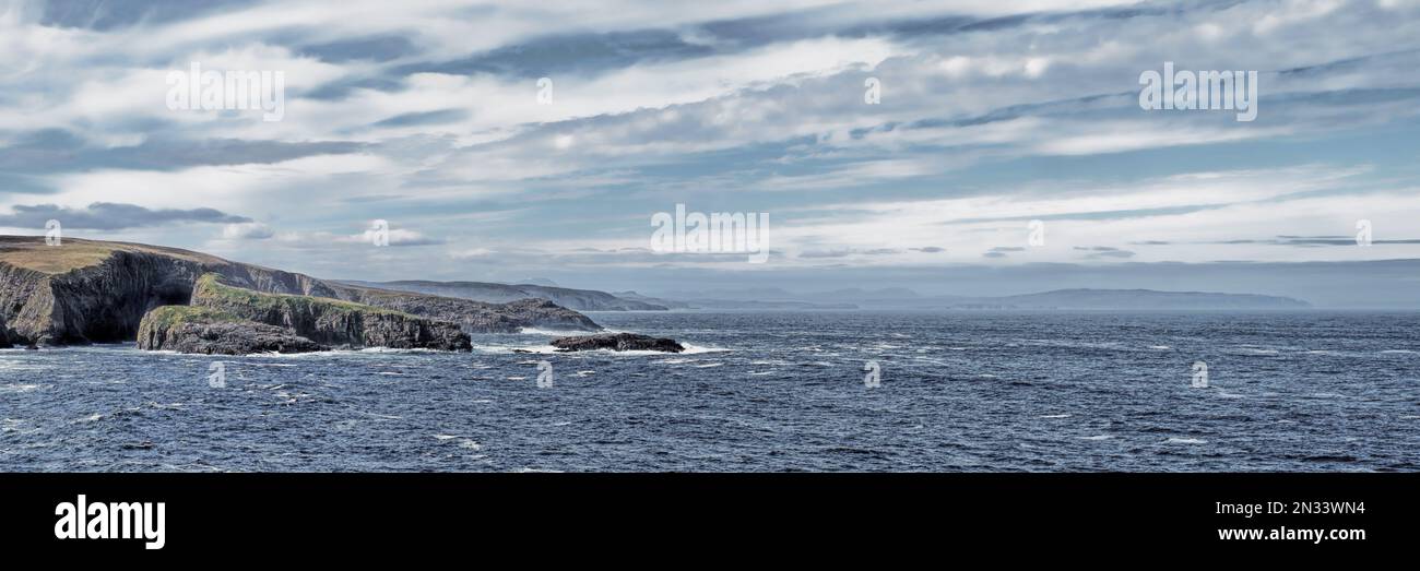 Scottish north coast stretching west from Strathy Point Stock Photo - Alamy