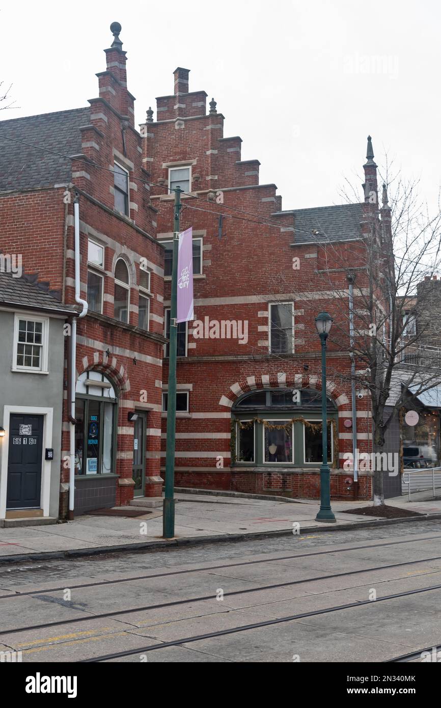 Old gothic building from red bricks Philadelphia, PA, USA Stock Photo ...