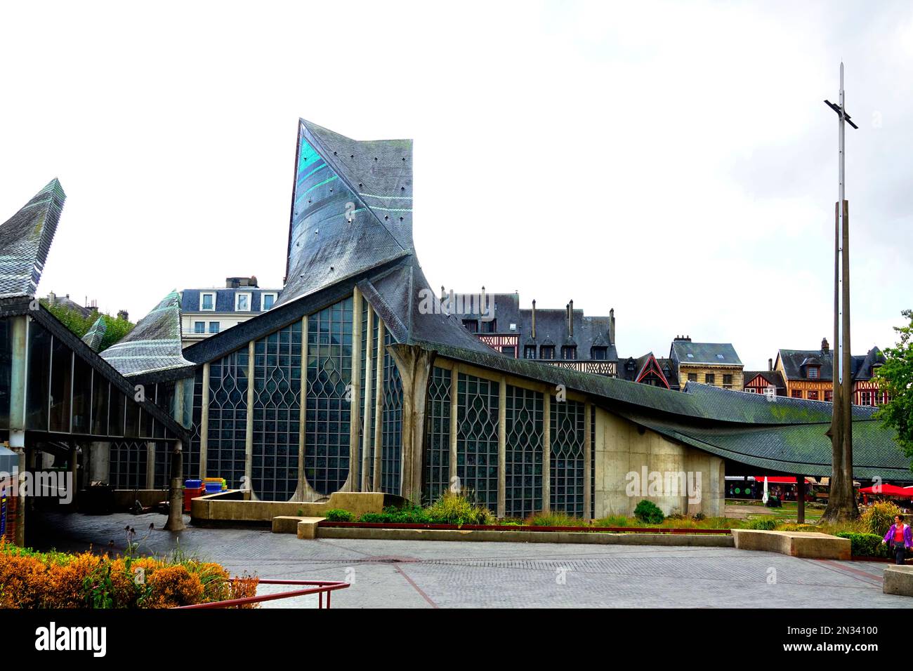 Church of St. Joan of Arc muuesum Rouen is a city on the River Seine in ...
