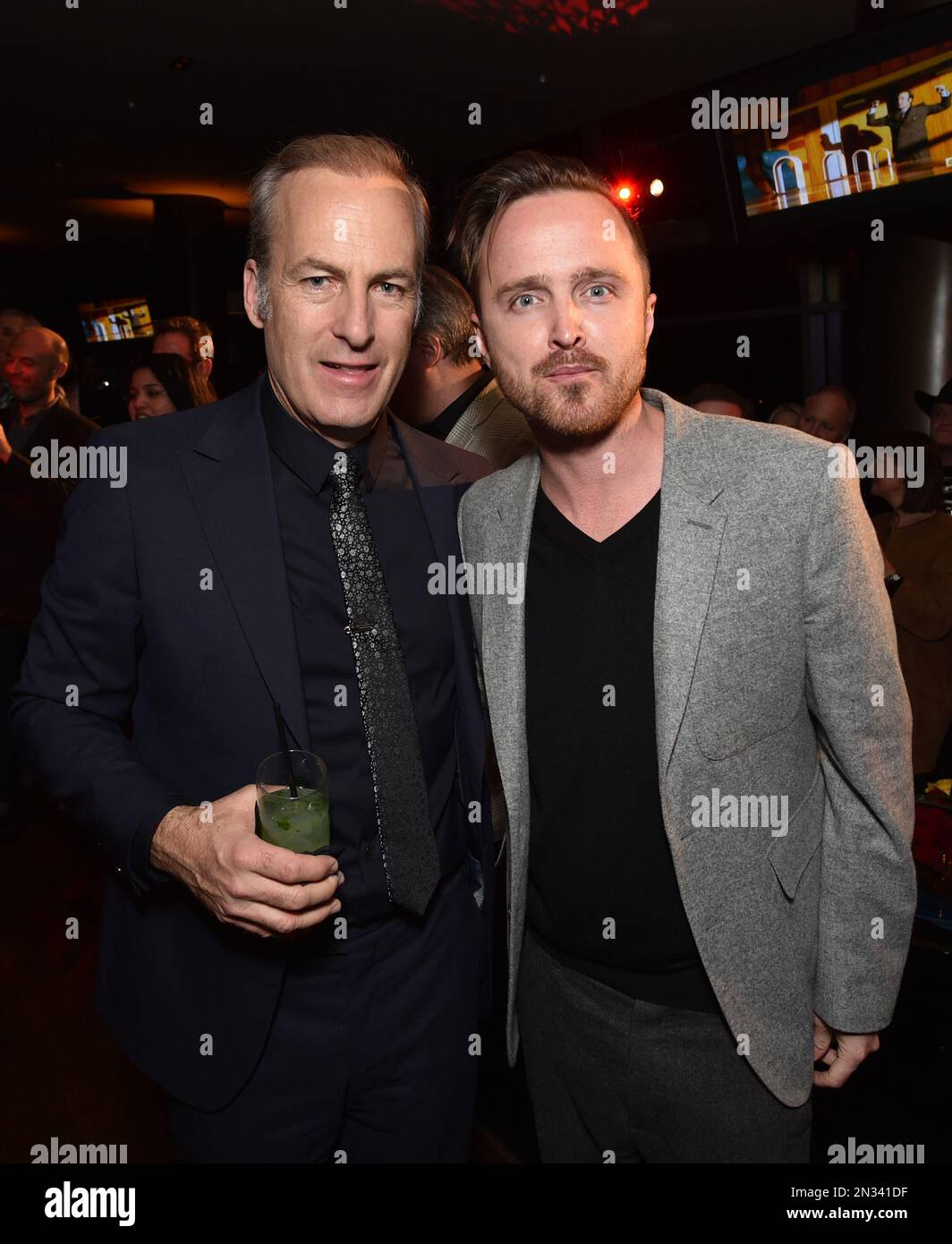 EXCLUSIVE - Bob Odenkirk, left, and Aaron Paul attend the AMC's Los ...