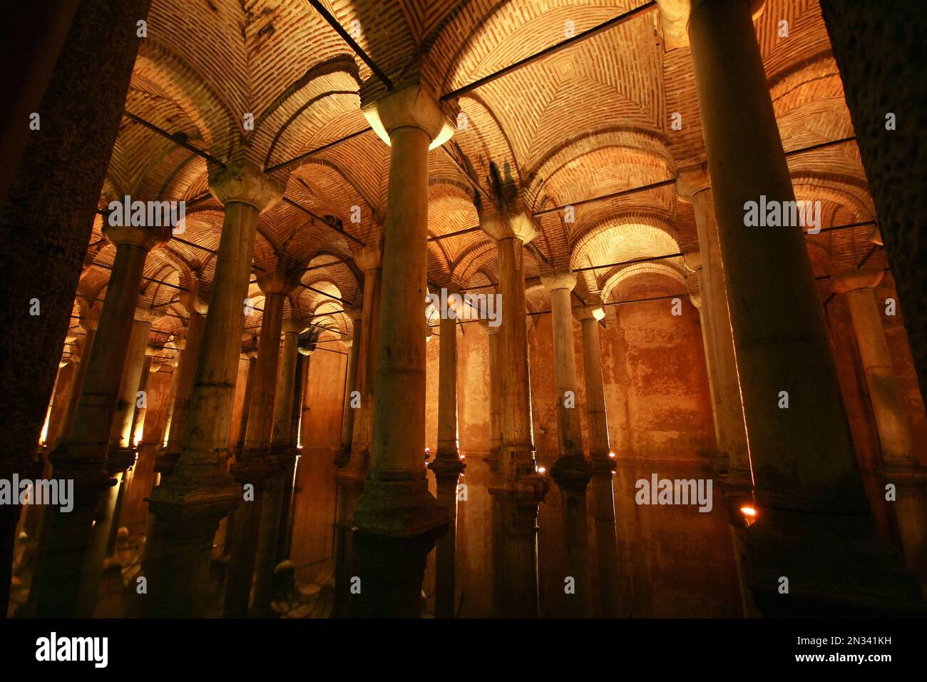 Subterranean basilica cistern in Istanbul, Turkey, Turkiye Stock Photo ...