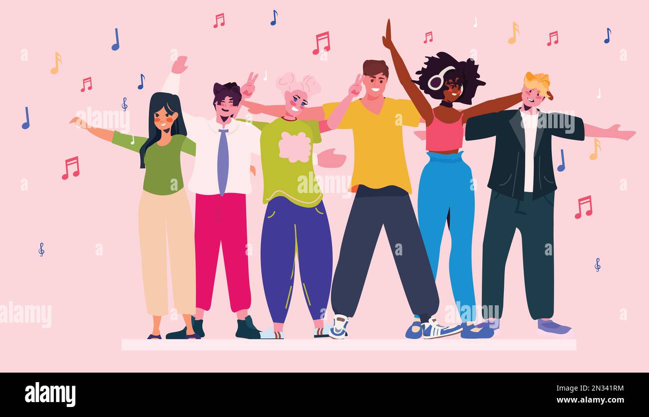 Generation z dancing Stock Vector Images - Alamy