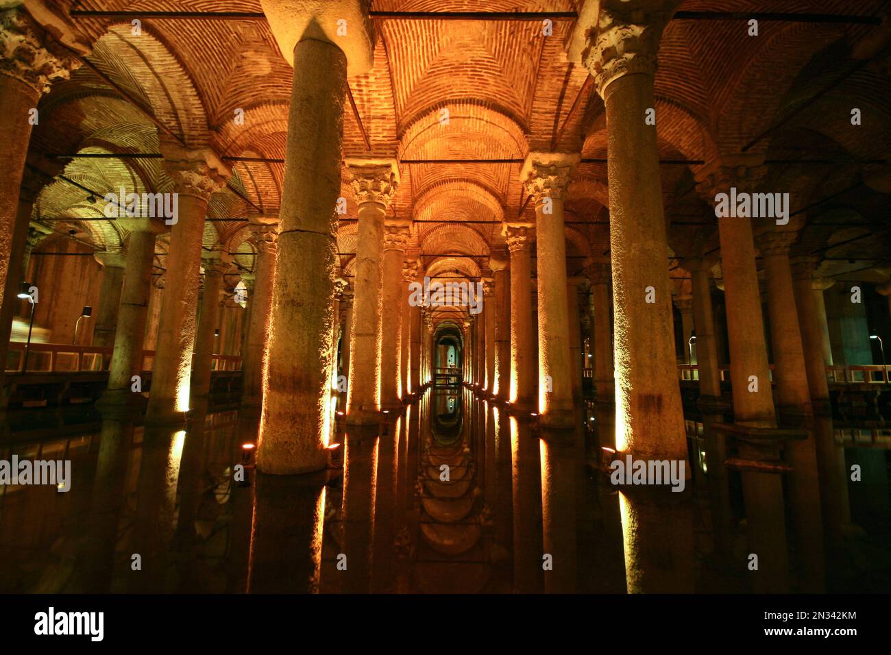 Subterranean basilica cistern in Istanbul, Turkey, Turkiye Stock Photo ...