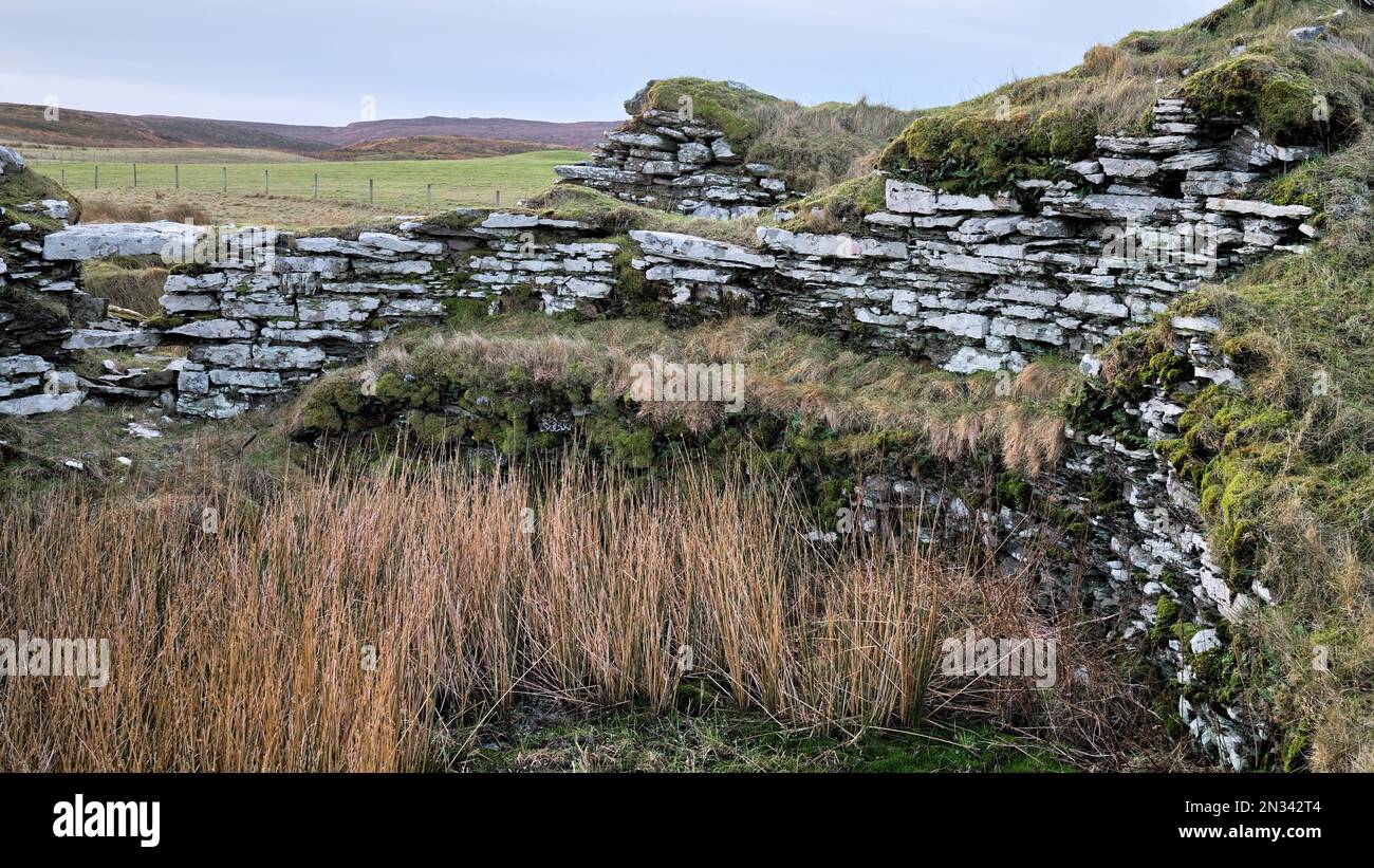 Yarrows broch (South Yarrows, Cairn of Yarrows, Broch of Yarrows Stock ...