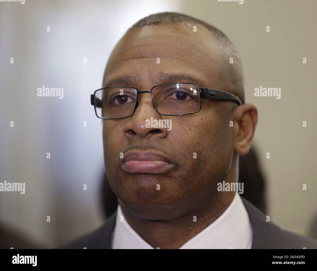 Michael Waithe talks with reporters after leaving a courtroom in New ...