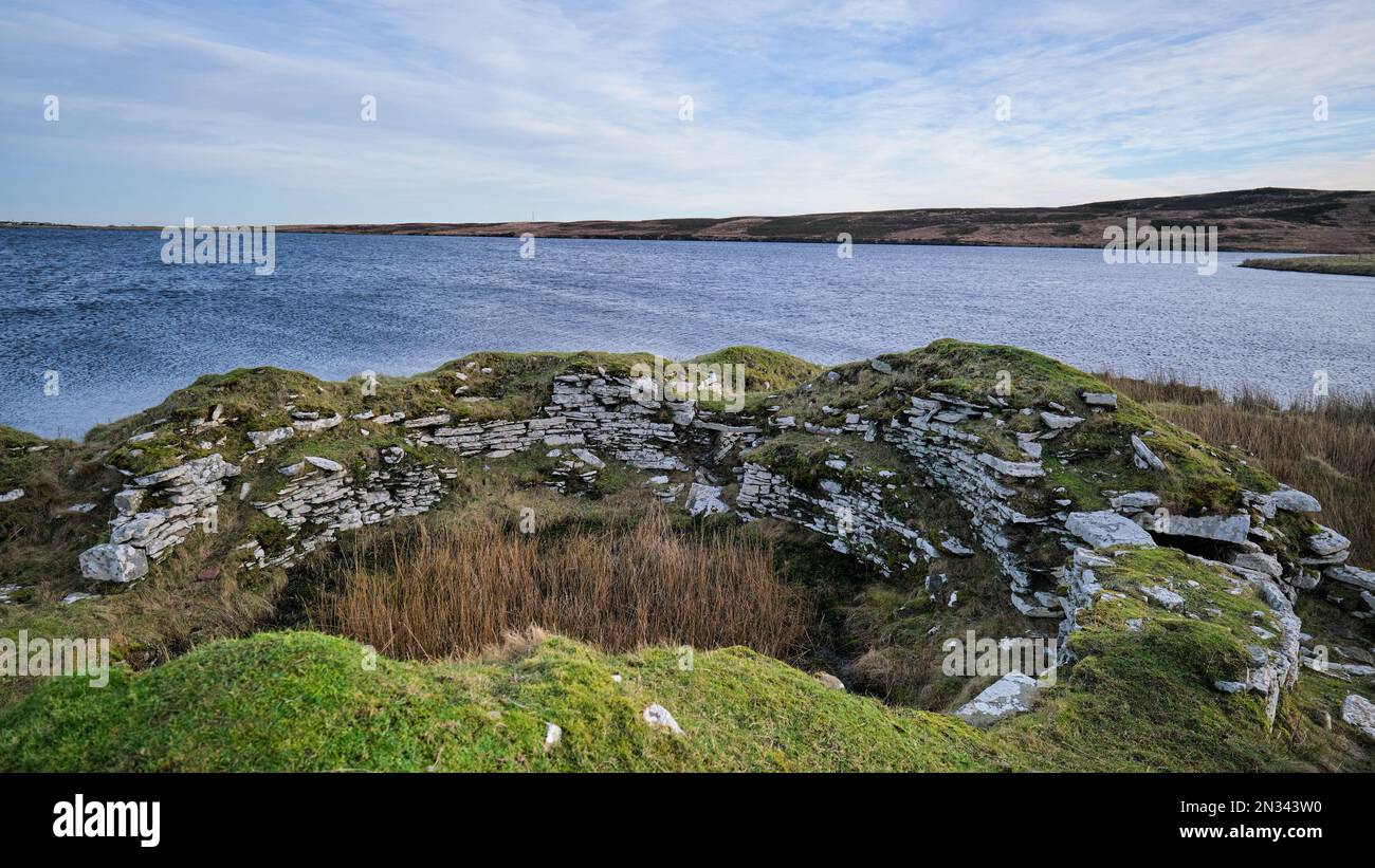 Yarrows broch (South Yarrows, Cairn of Yarrows, Broch of Yarrows Stock ...