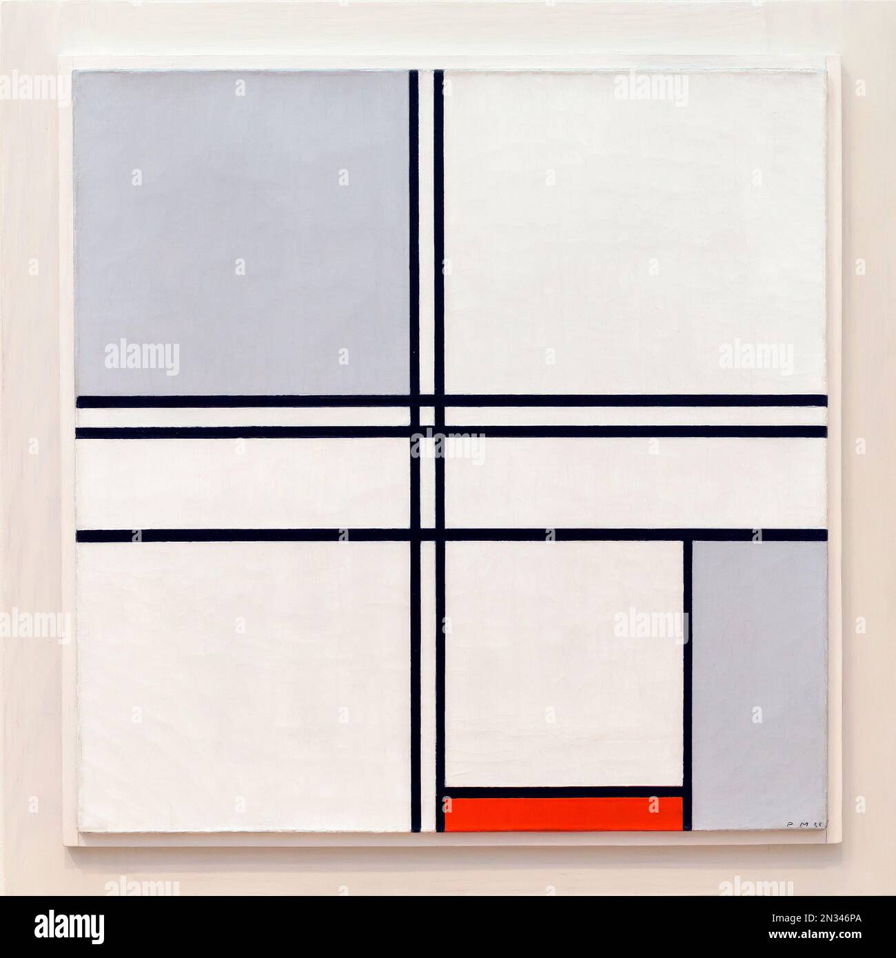 Composition No 1, Grey-Red, Piet Mondrian, 1935, Art Institute of ...