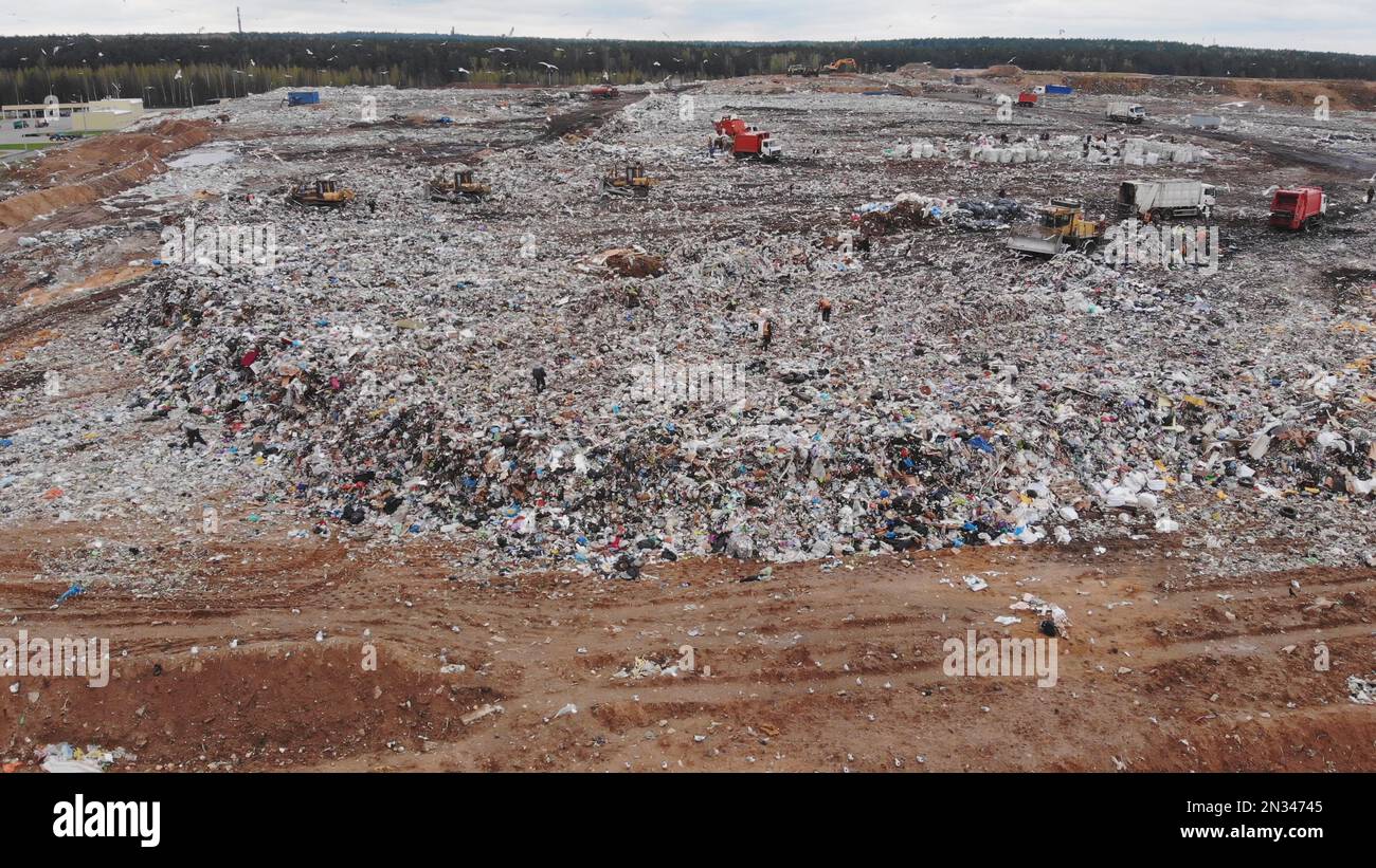Large landfill near the metropolis. View from the drone Stock Photo - Alamy
