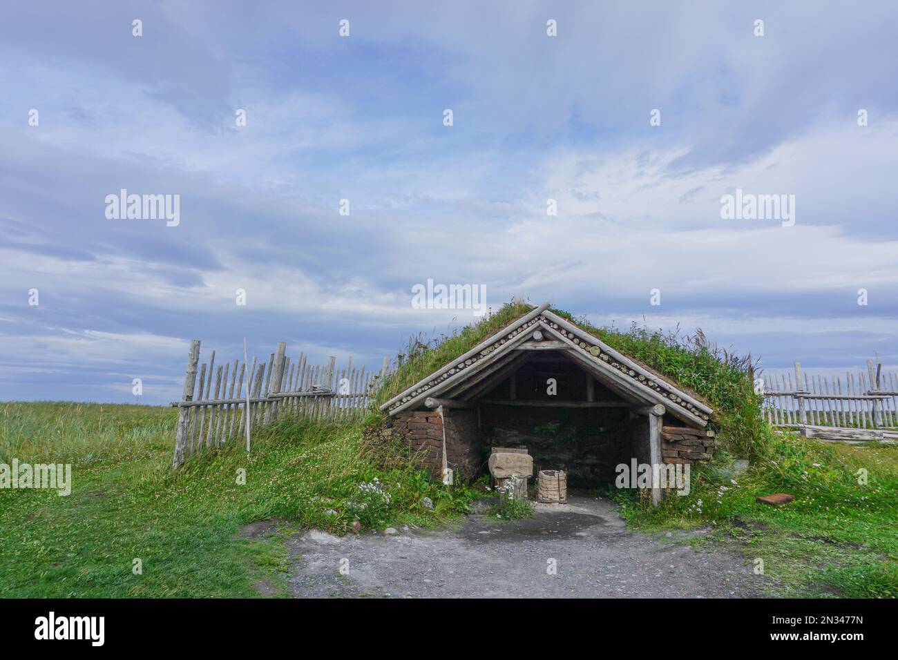 Newfoundland, Canada: Recreated Norse buildings at L’Anse aux Meadows ...
