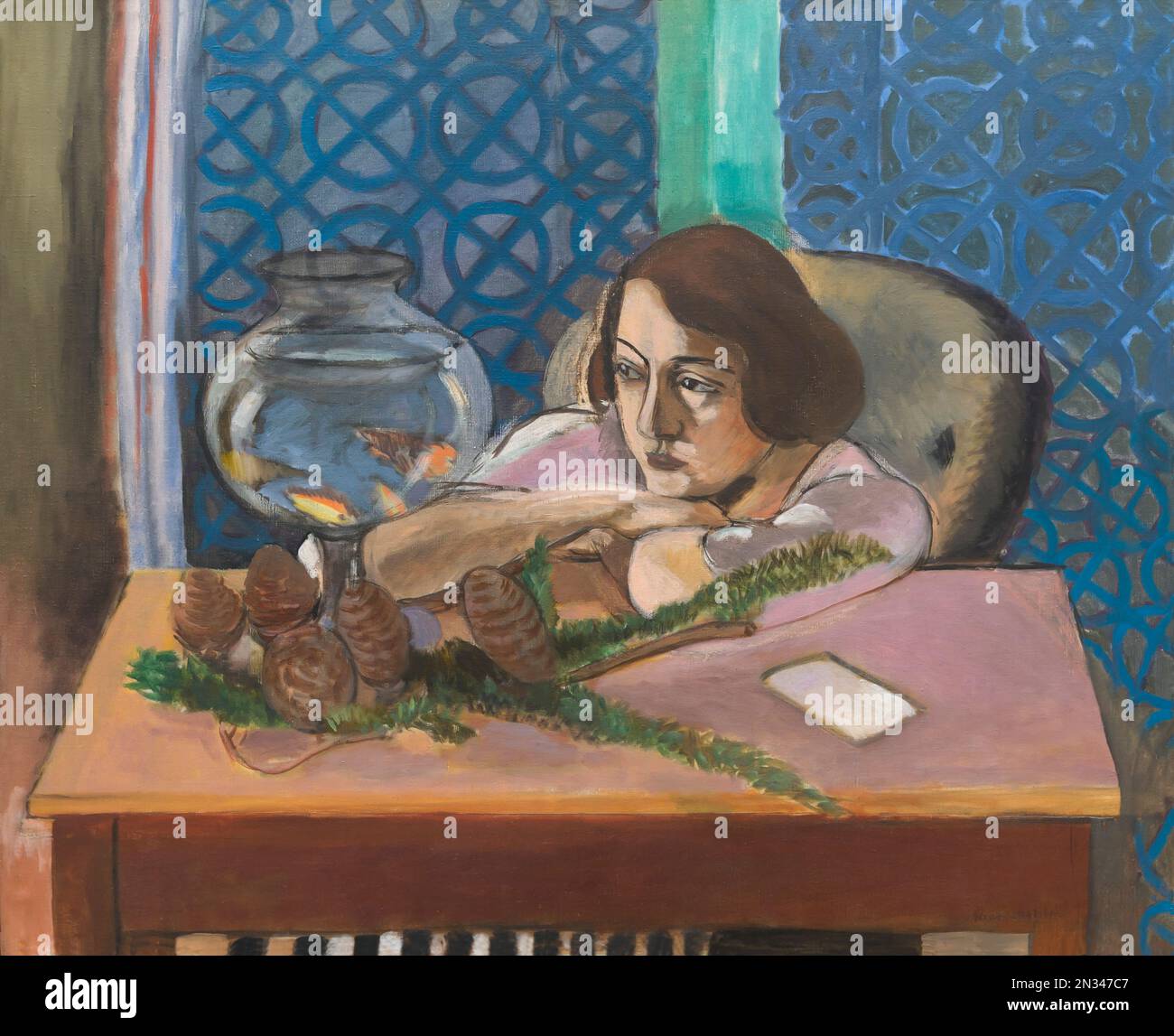 Woman before an Aquarium, Henri Matisse, 1921-1923, Art Institute of ...