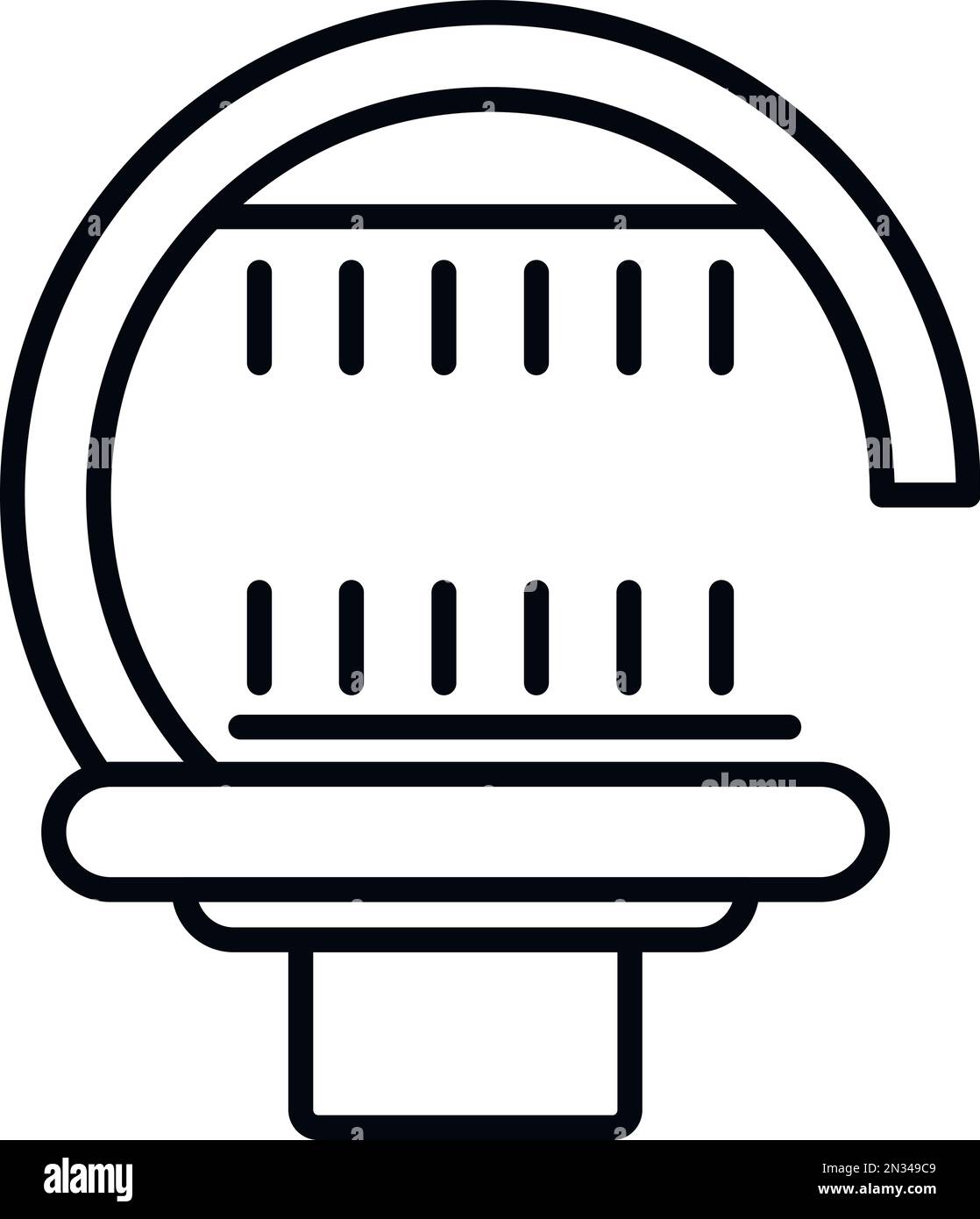 Solarium tanning icon outline vector. Sun bed. Skin beauty Stock Vector ...