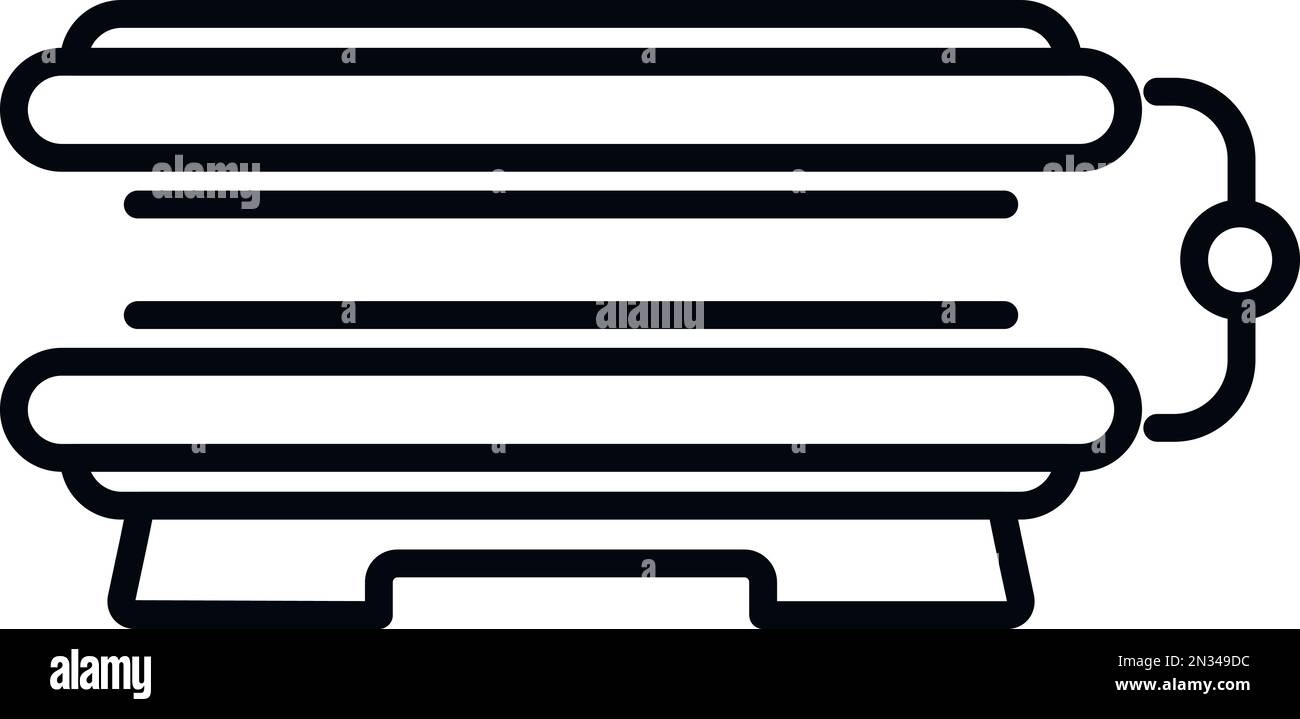 Solarium tan icon outline vector. Spa bed. Skin beauty Stock Vector ...