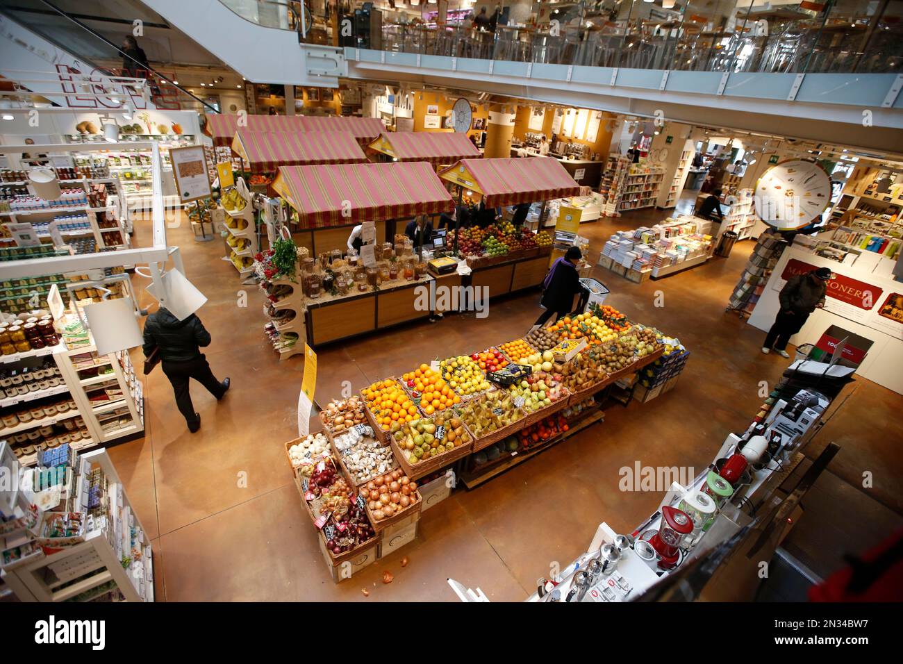 An inside view of 'Eataly' store, the Italian food chain specialized in ...
