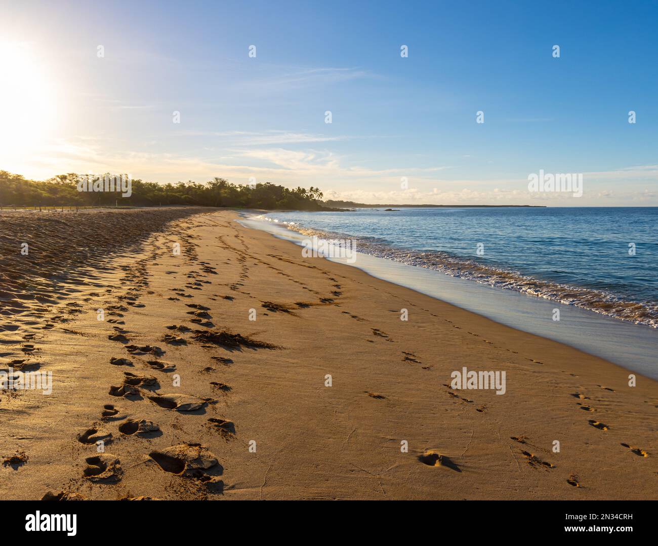 The Sand Covered Shore of Big Beach, Makena Beach State Park, Maui ...