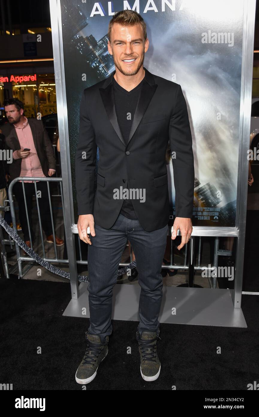 Alan Ritchson attends The Los Angeles Premiere of "Project Almanac" at ...