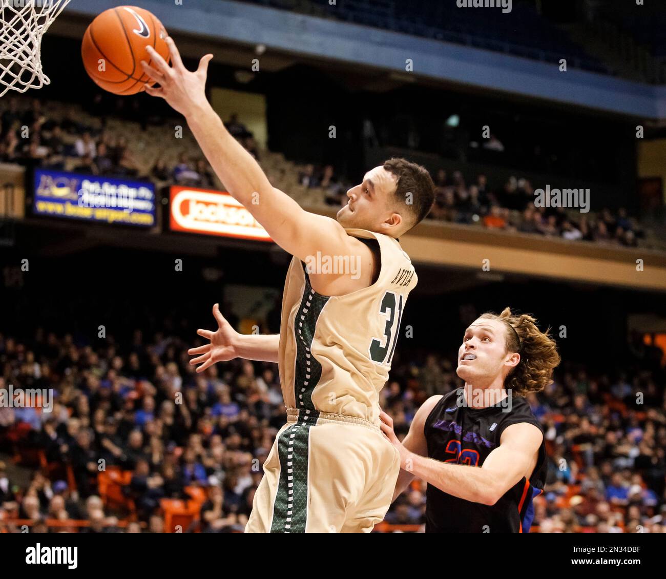 Colorado State's J.J. Avila (31) can't quite reach a long pass past ...