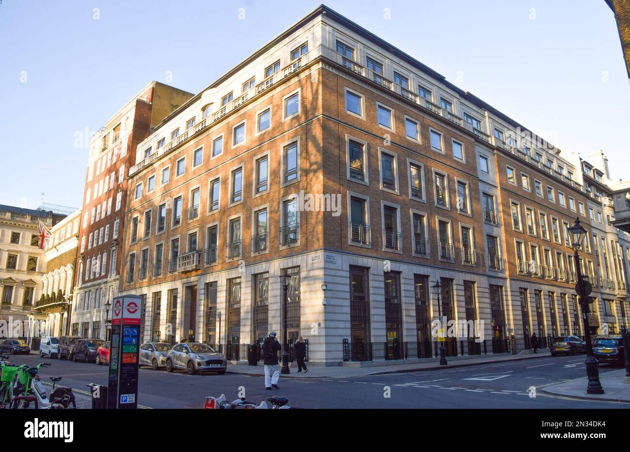 London, UK. 7th February 2023. A view of BP headquarters in St. James's ...