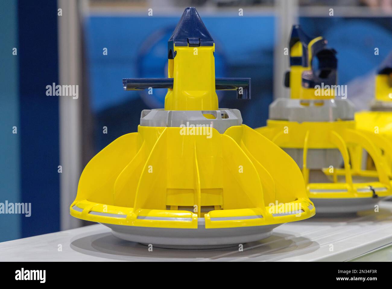 Bright Yellow Automated Poultry Feeder Device For Modern Farm Stock ...