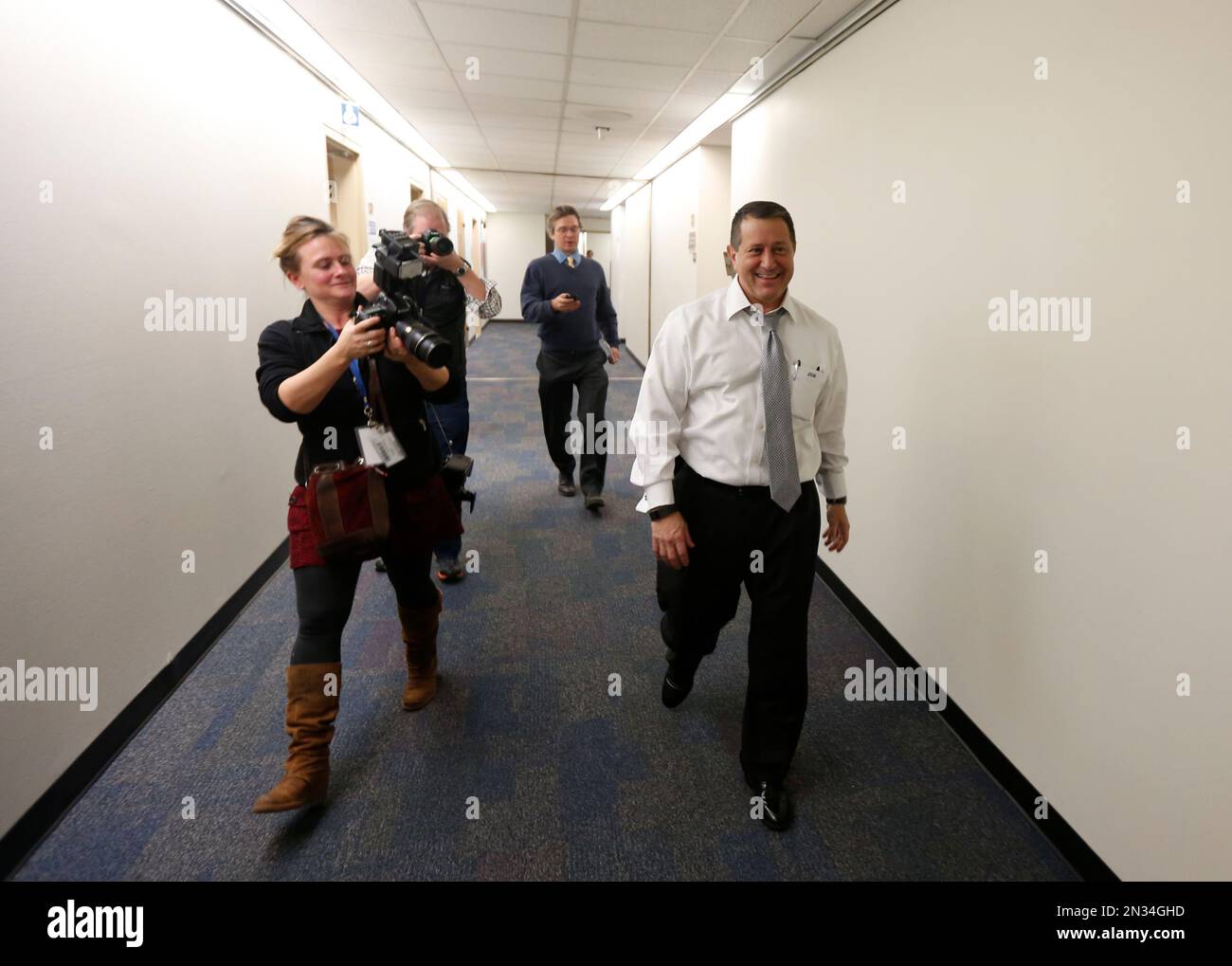 Assembly Majority Leader Joseph Morelle, D-Rochester, walks out of his ...