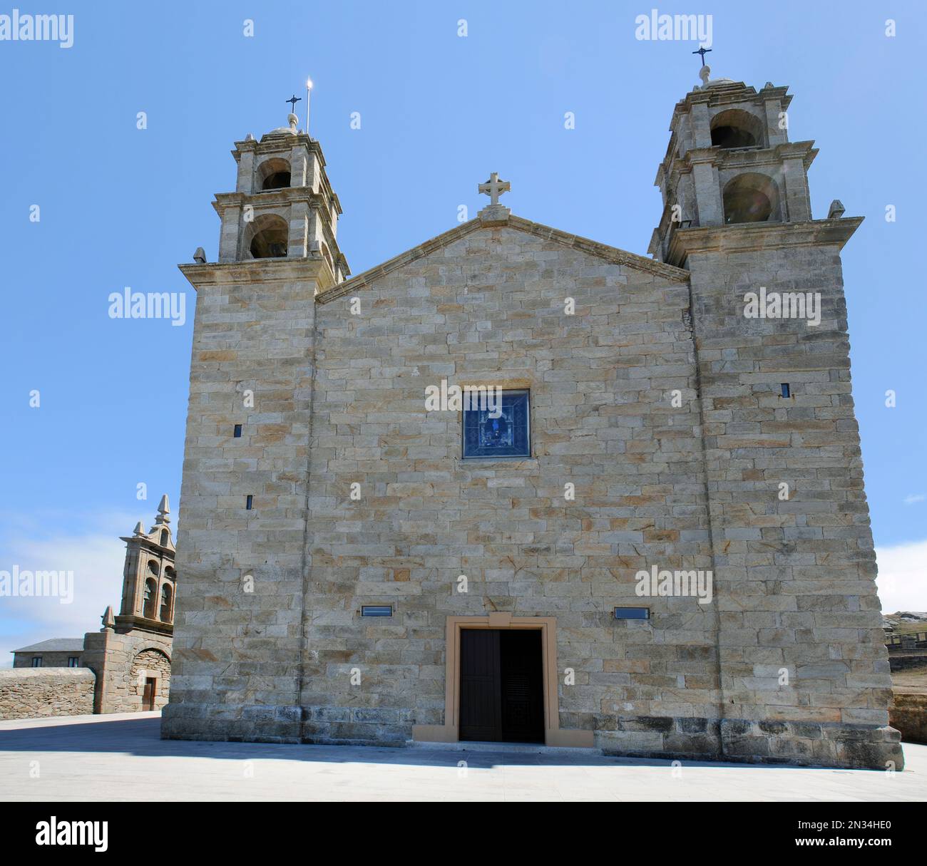 santuario da virxe da barca e pedras da barca, muxia, galicia, spain ...