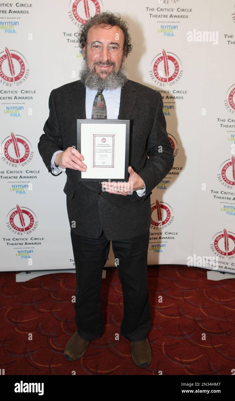 Actor Antony Sher poses for photographers after winning the best ...