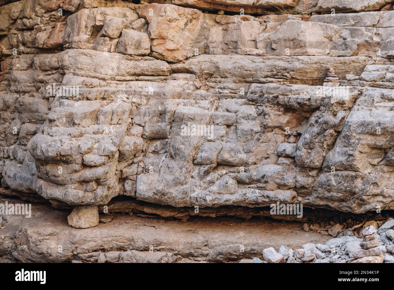 flint inside of limestone rocks in the bottom of Jacob's Canyon at ...