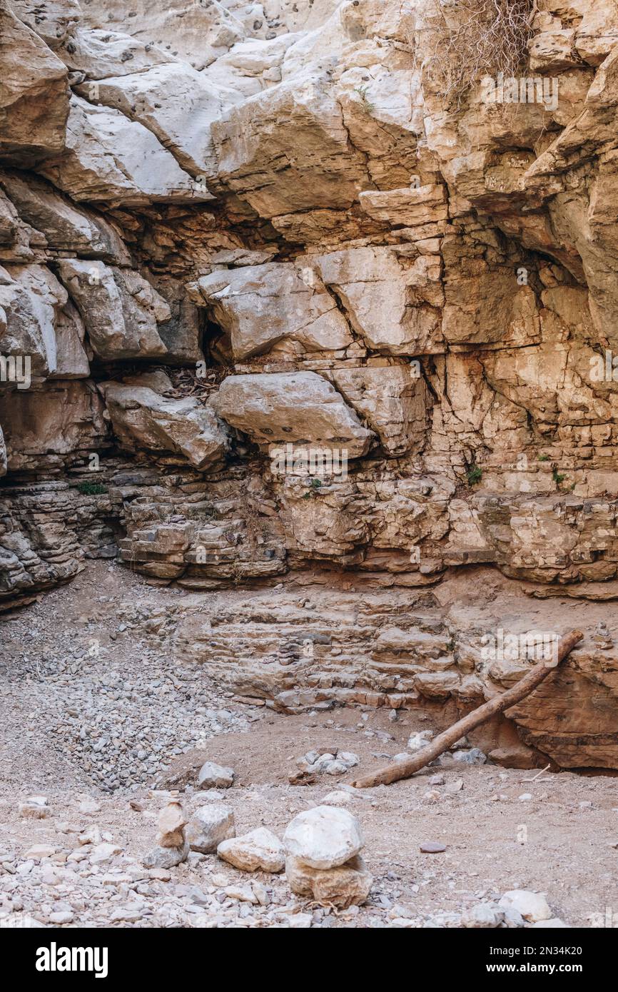 Plunge pool at the bottom of empty river valley inside of Jacob's ...