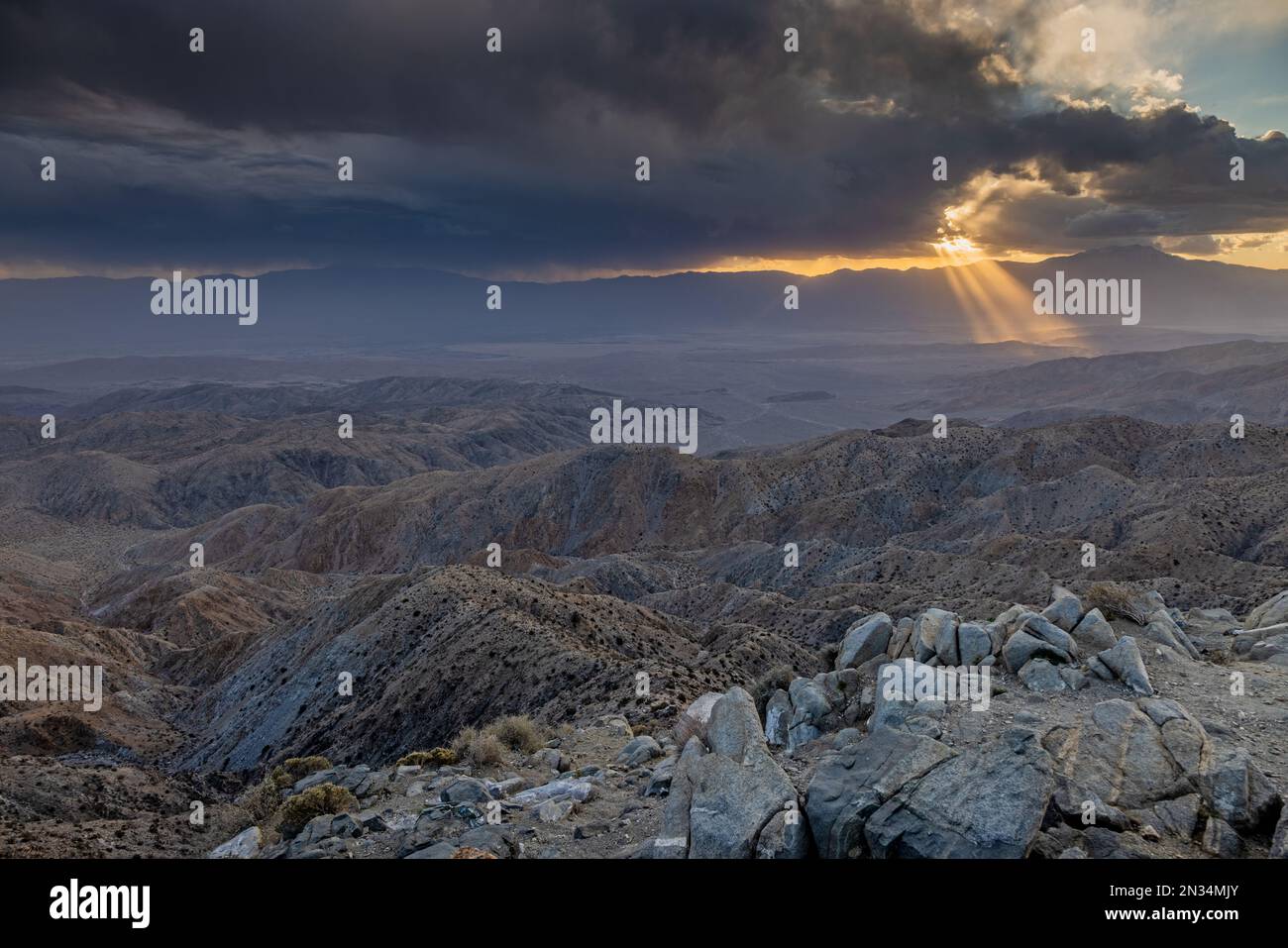 Image of a spectacular weather scene with impressive sun rays through a ...