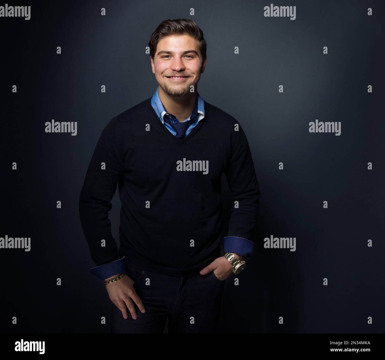 Luke Bilyk poses for a portrait to promote the film, "Hellions", at the ...